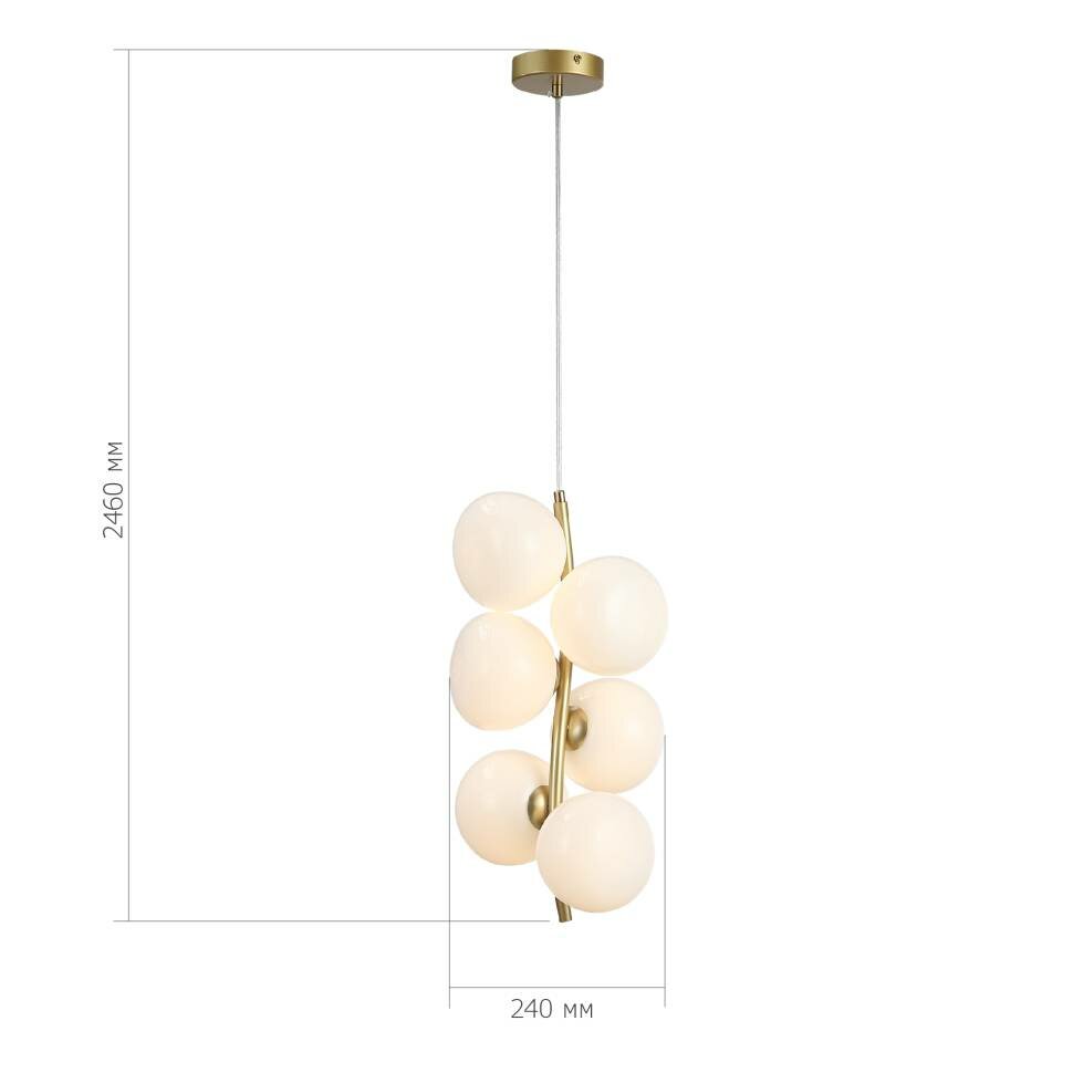 ST LUCE SL1519.303.06 Светильник подвесной ST-Luce Латунь/Белый G9 6*5W 4000K SWEVEN