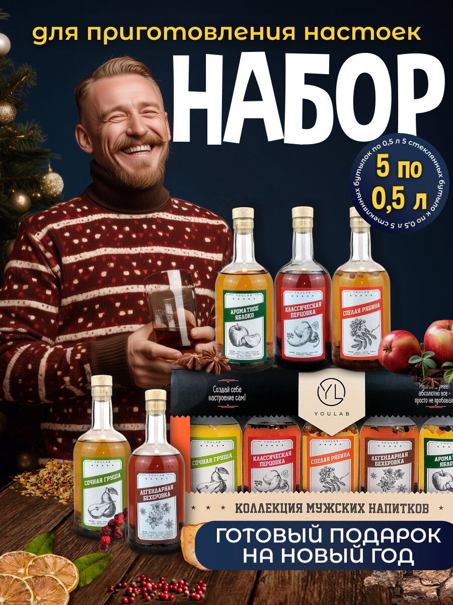 Подарочный набор настоек, подарок на день рождения мужчине папе дедушке коллеге