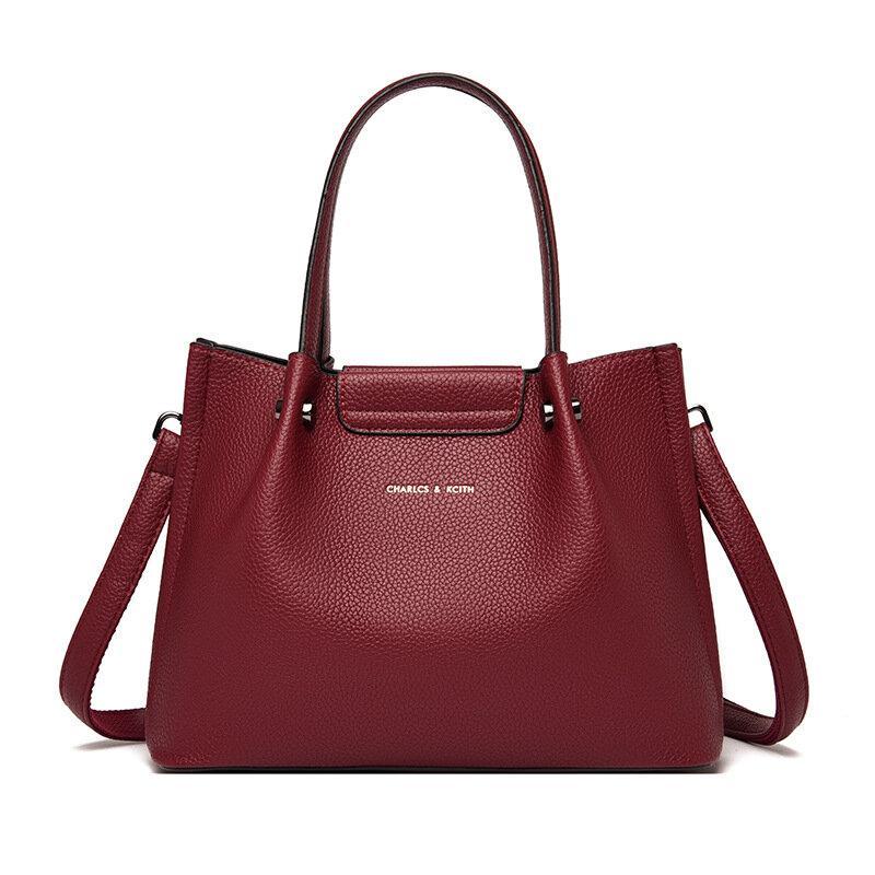 Сплошная цветная женская сумка в стиле ретро, модная плиссированная сумка на плечо на пуговицах, повседневная простая женская сумка через плечо большой вместительности