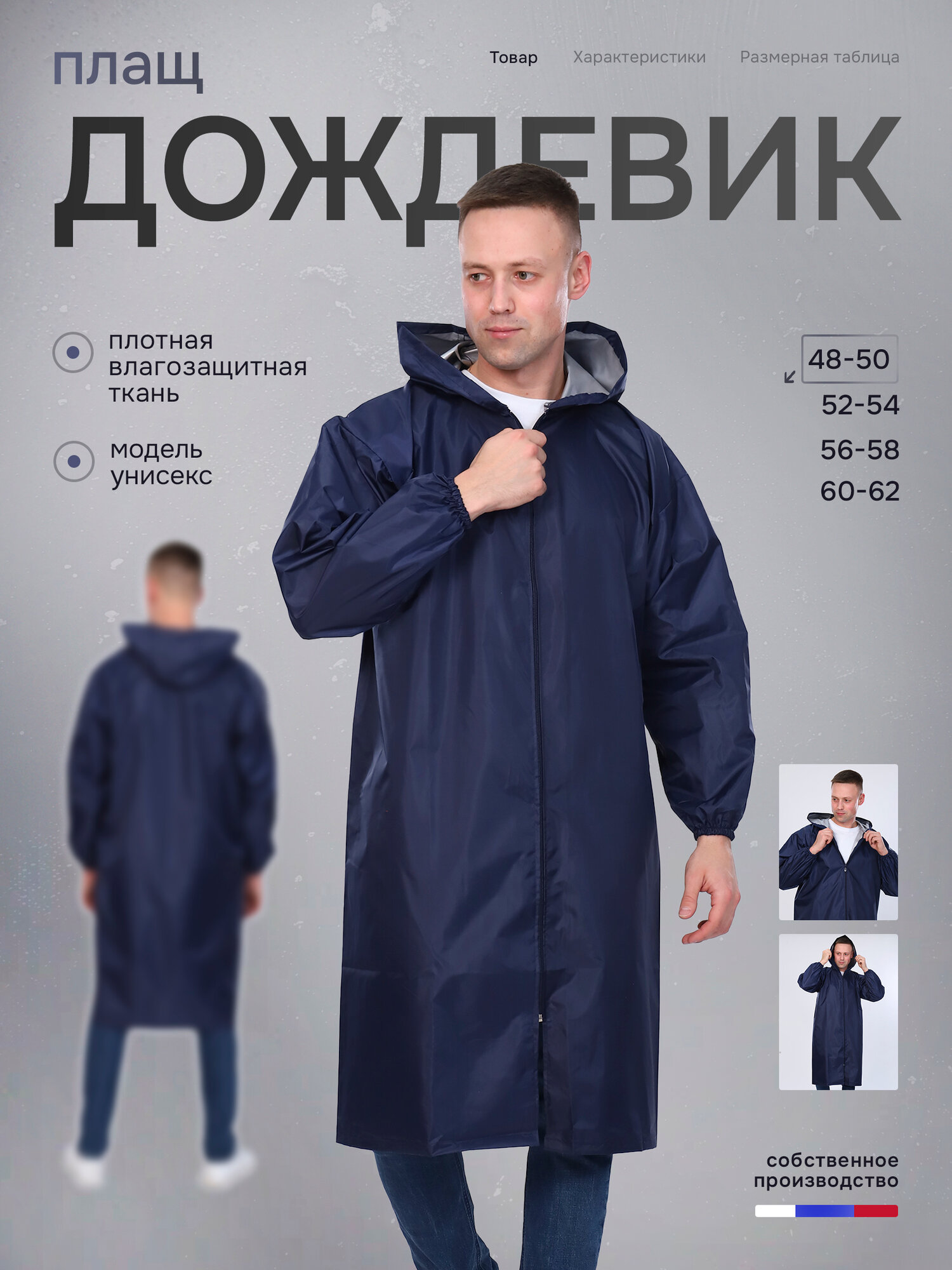 Плащ-дождевик Базовая коллекция