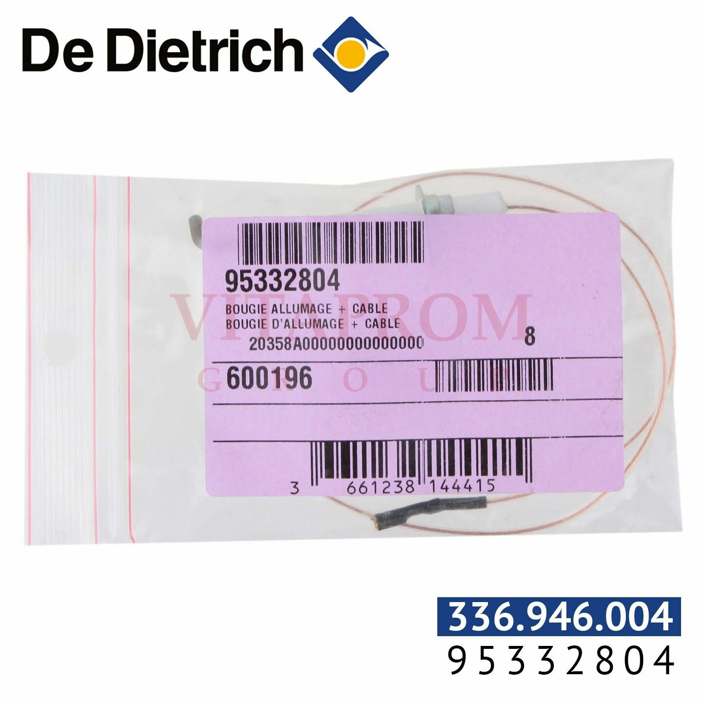 Электрод розжига De Dietrich 95332804 + кабель