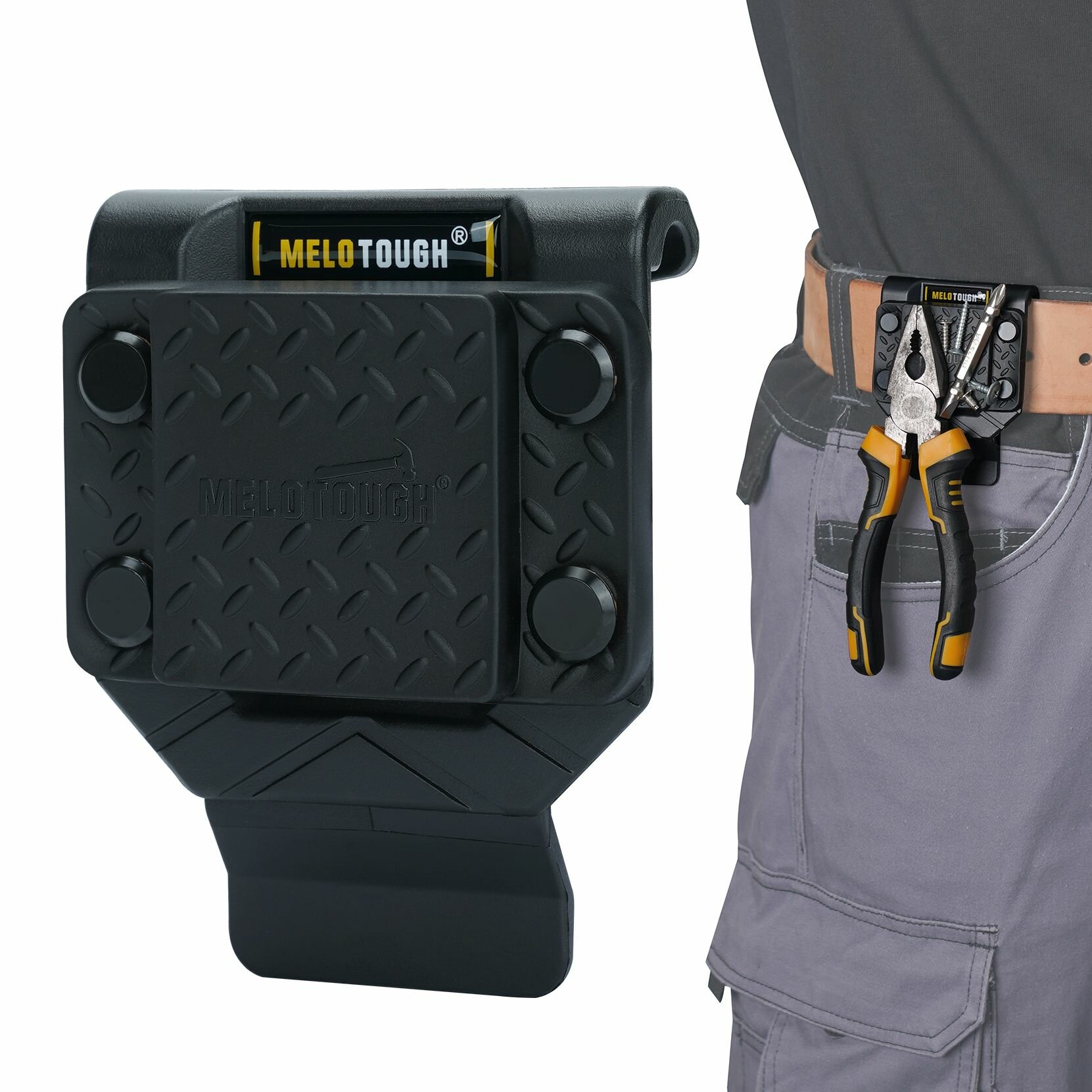 Магнитный держатель для инструментов Сильный магнитный зажим на пояс для винтов, гвоздей, гаечного ключа, молотка, плоскогубцев, отвертки