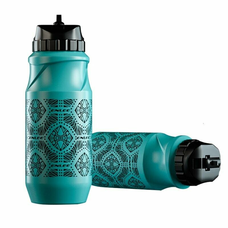 Обновить бутылку с водой, 650 мл, утечка пластиковая клетка, портативное питье, питьевая бутылка, Зеленый - Абстрактный стиль