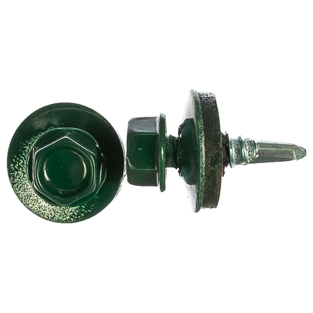Саморез Кровельный , Зеленый Мох 5,5 x 19мм RAL 6005 ( 100шт )
