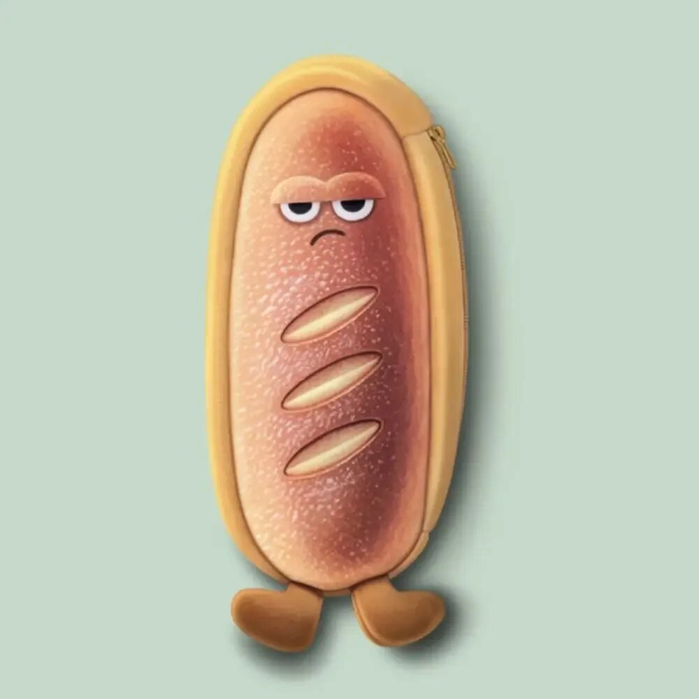 Плюшевый пенал для ручек в форме хлеба style 2