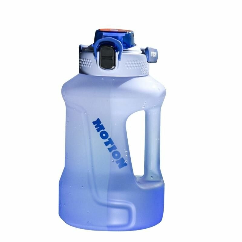 Большая бутылка для воды с широким горлом, герметичная, для активного отдыха, Фиолетовый Градиент - 2500ML