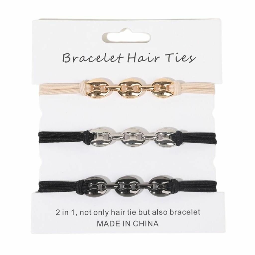 1 комплект, металлическая цепочка, резинка-пуговица, комплект из трех частей