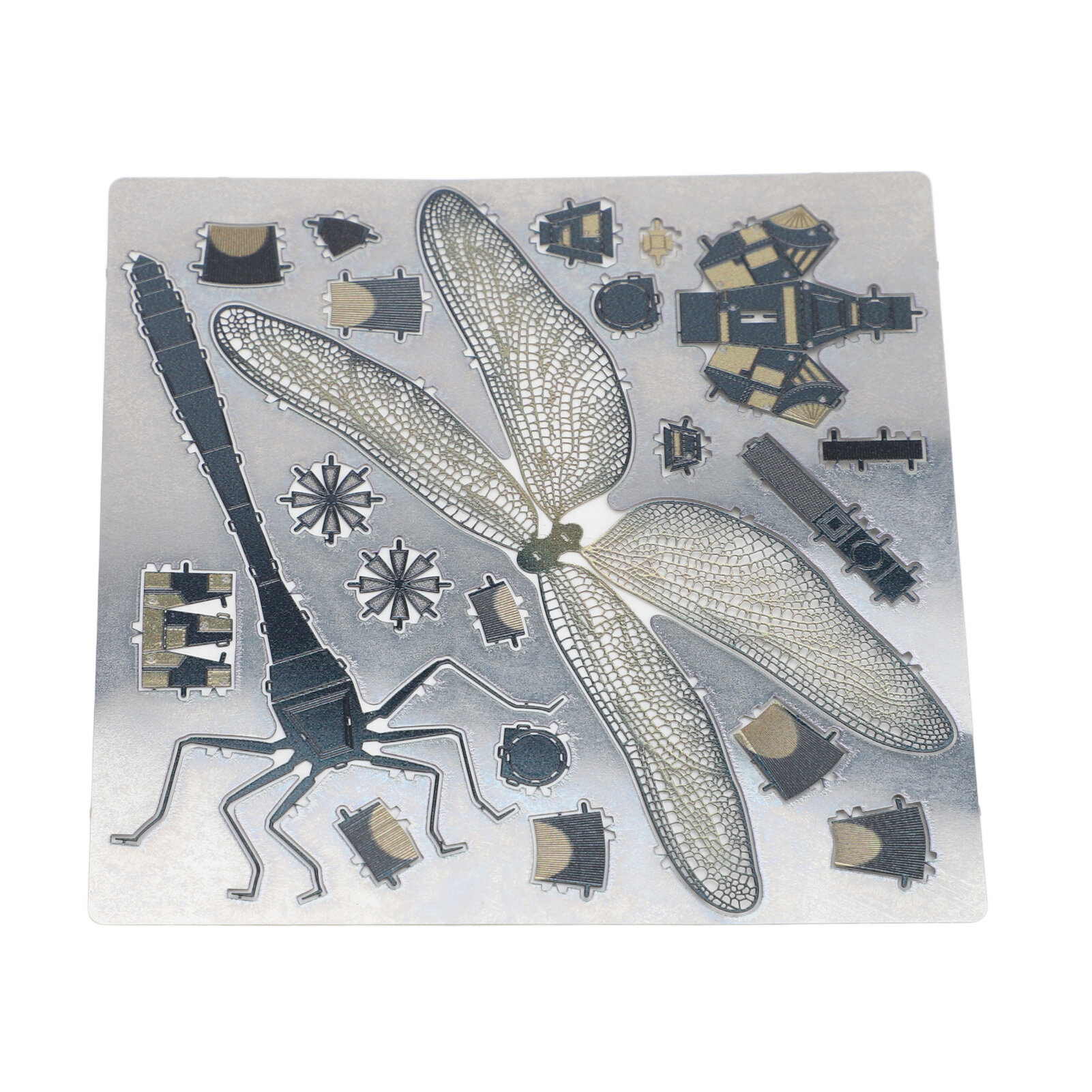 3D металлическая головоломка Интересная изысканная декоративная металлическая загадка сборки для развлечений Dragonfly (12.1x3.5x3.7см/4,76x1.38x1.46in)