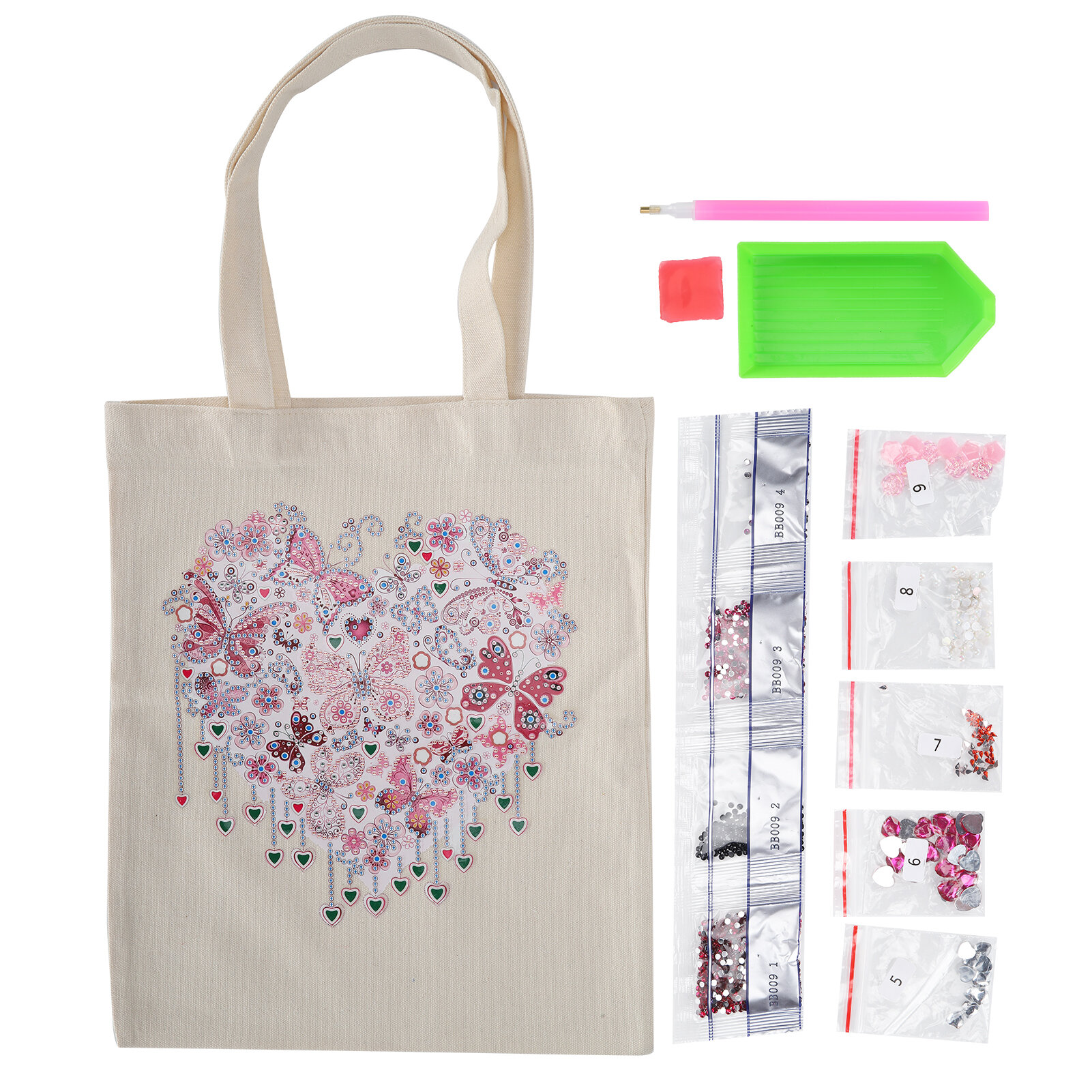 Сумка для рисования бриллиантов комплекта сумка Смола Стуки ручной работы многоразовой арт -сумочка (BB009)