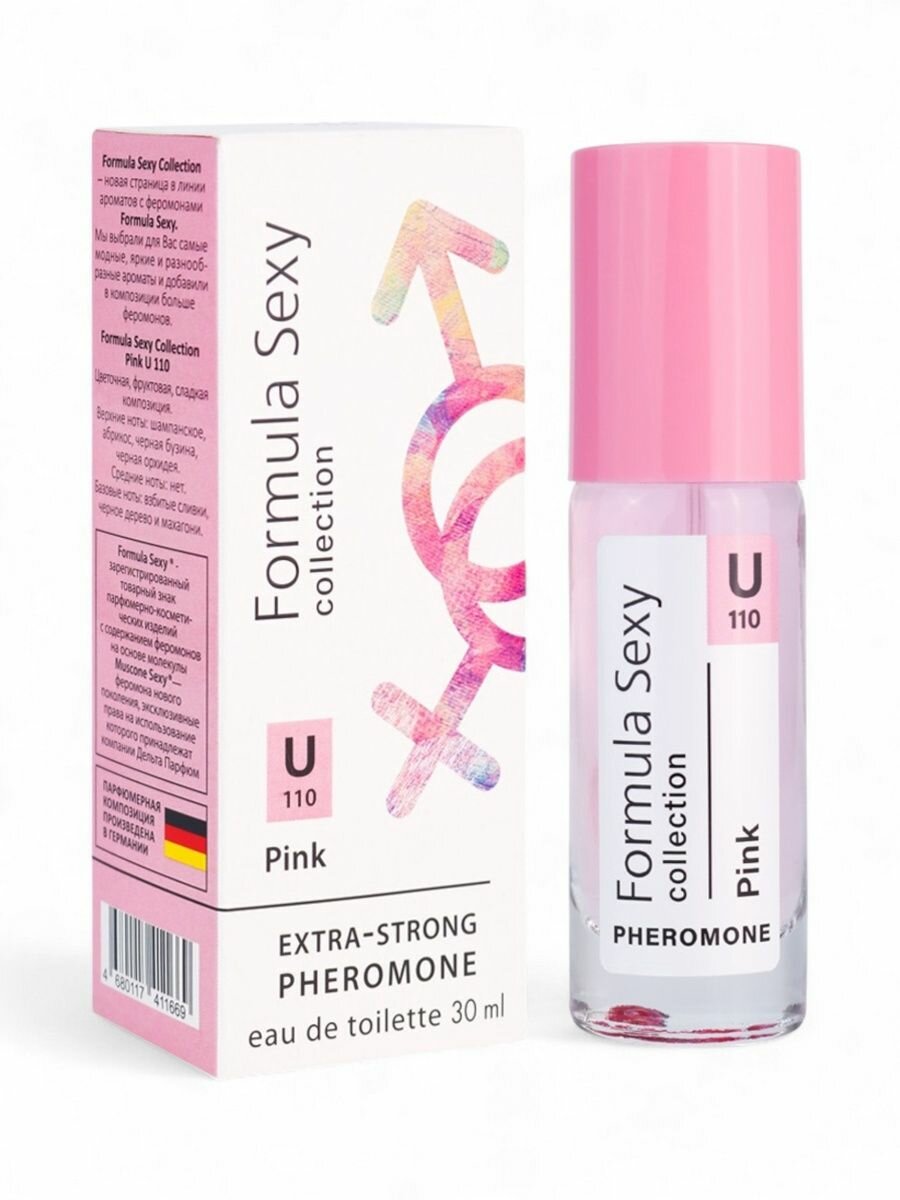 Туалетная вода женская с феромонами Formula Sexy collection Pink U110, 30 мл