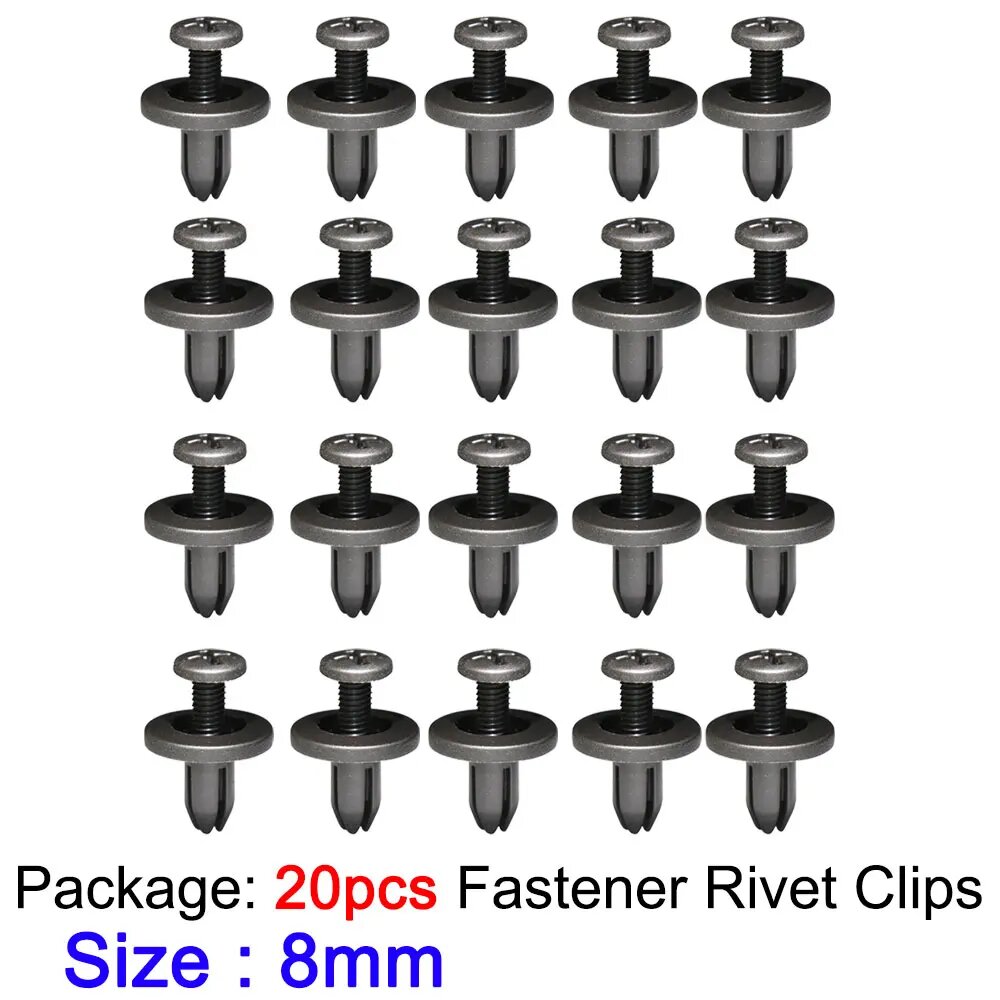 10/20/30/40/50 шт. универсальный автомобильный бампер крыло 8 мм отверстие пластиковые 20pcs