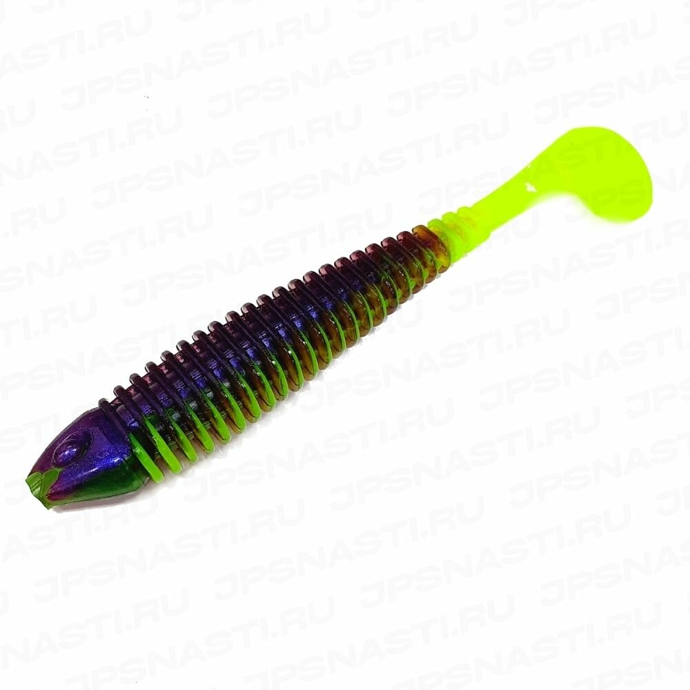 Силиконовые приманки для рыбалки Boroda Baits Shemaya 160, 310 Violet Pearl / Lemon / Приманки для ловли щуки и судака