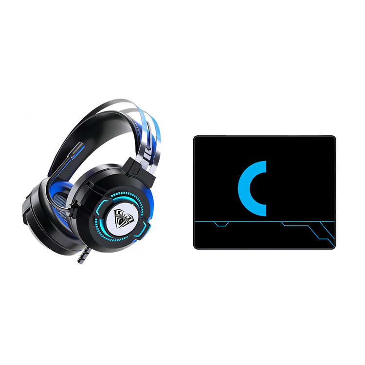 Игровая гарнитура проводная AULA, multicolor, с микрофоном, для PC и консольных игр, модель 5789150