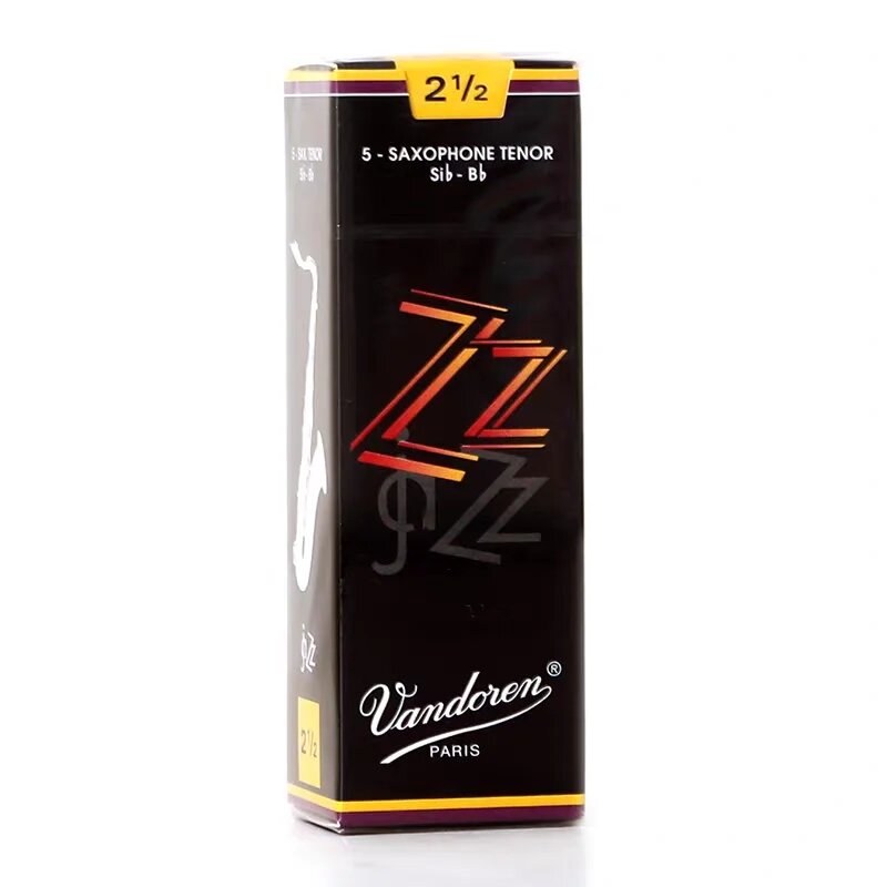 Vandoren ZZ Tenor Saxophone Reed 2 1/2, Box of 5