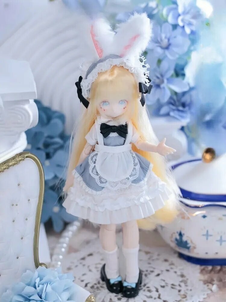 LEI-Doll 1/8 Кукла с шаровидными суставами BJD, 24cm, momotale полный набор прически, одежды и аксессуаров, коллекционная, подарок для девочек