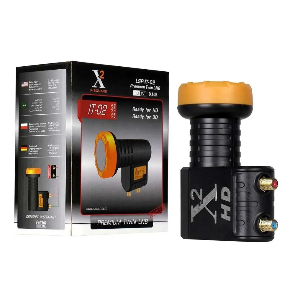 X-Square HD цифровой универсальный LNB спутниковый ТВ-приемник Twin LNB высокое качество мощности Ku Band LNBF шумовая фигурка 0,1 дБ Twin LNB