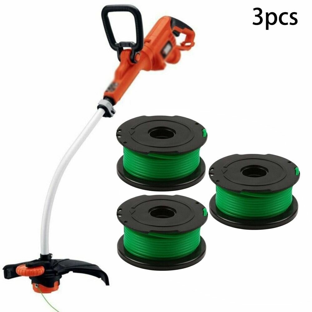 Катушки и лески для триммера Black & Decker GL7033 GL8033 GL9035, Сменные аксессуары для спиральной травокосилки, шпули A6482, 3 шт.