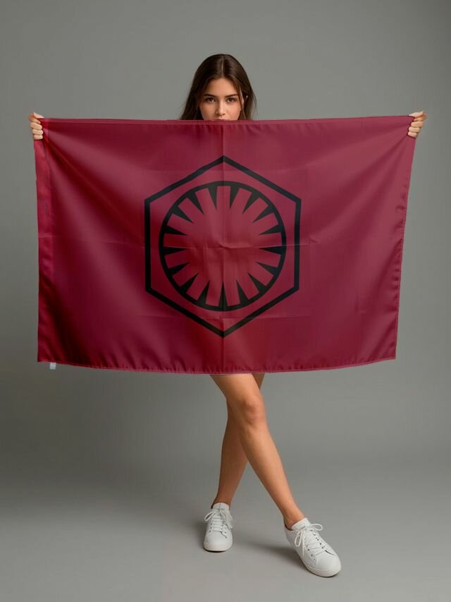 Флаг Первый Орден из Звёздных войн, 70х105 см на сетке для флагштока