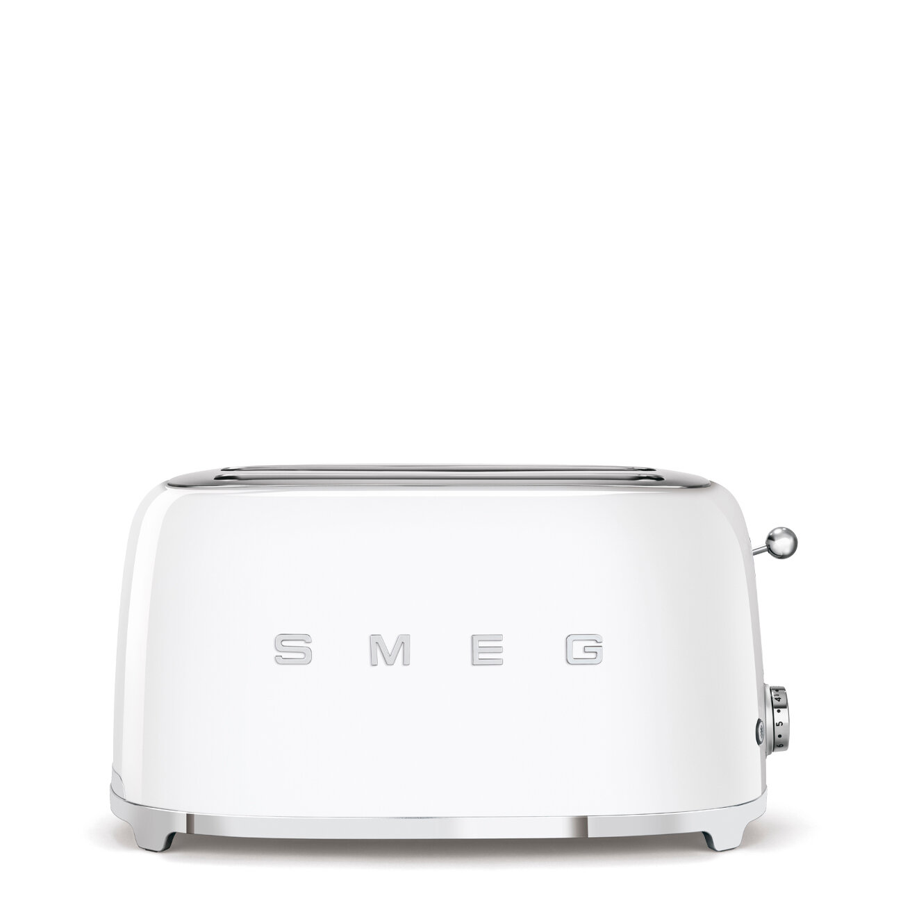Тостер SMEG TSF02WHEU, регулировка степени обжаривания, подогрев, разморозка, 4 ломтика хлеба — фото 1