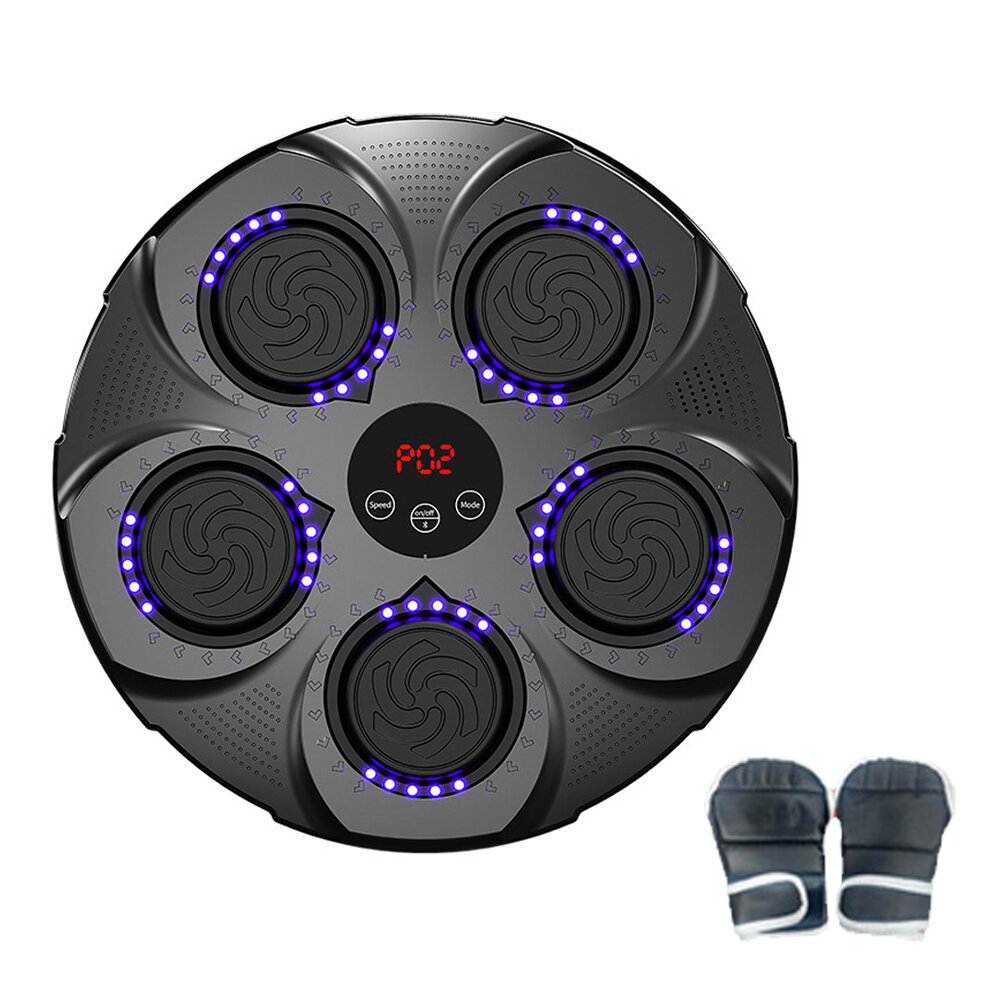 Музыкальная боксерская машина с перчатками Электронная BT Умная боксерская мишень Настенный тренажер для бокса Подушка для дома, помещений, спортзала