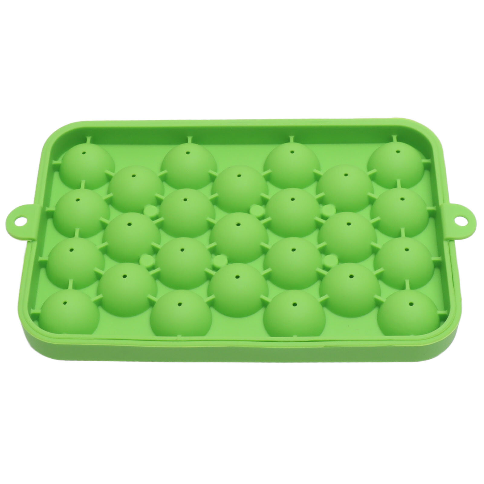Форма для льда с 25 ячейками, легкосъемная, силиконовая, для создания шариков льда, мини-форма для льда в форме сферы с крышкой, зеленая