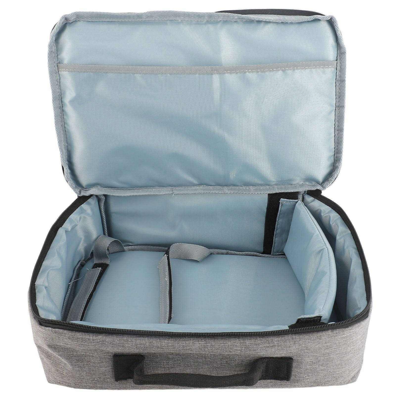Projector Bag 13.6x7.9x4in Heavy Duty Nylon Portable Carrying Case with Sturdy Handle for Travel Gray