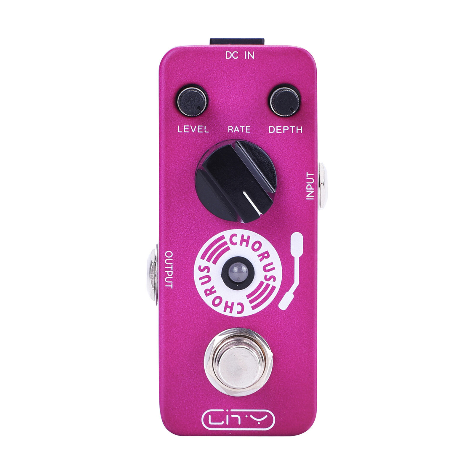 Педаль эффектов для электрогитары Lity Chorus Mini Chorus True Bypass DC 9V 6.35mm Интерфейс Вход/Выход Розовый 3.7*9*3.5cm 1шт