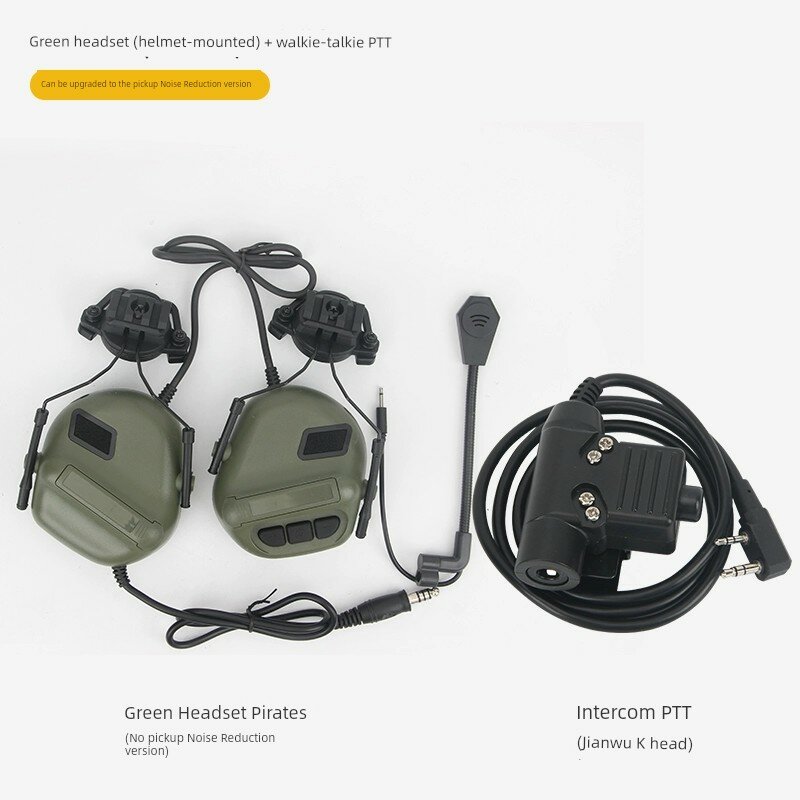 IPSC Gen 5 Гарнитура с зеленым цветом и PTT для двухсторонней радиосвязи K-Head