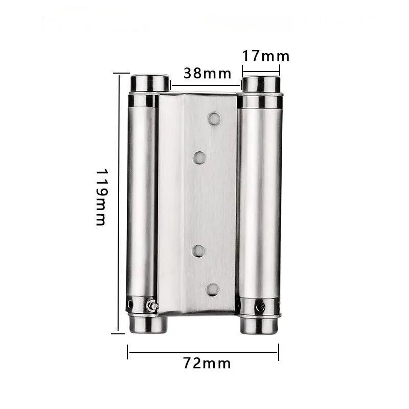 Лучший продавец Барная петля (пружинная двусторонняя) для маятниковых дверей SSSatin (серебро) Петля из нержавеющей стали, 1 шт.