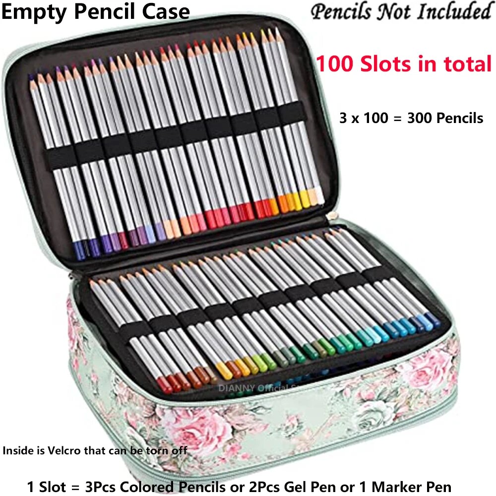 Пенал для карандашей DIANNY Oxford Rose 300 отделений
