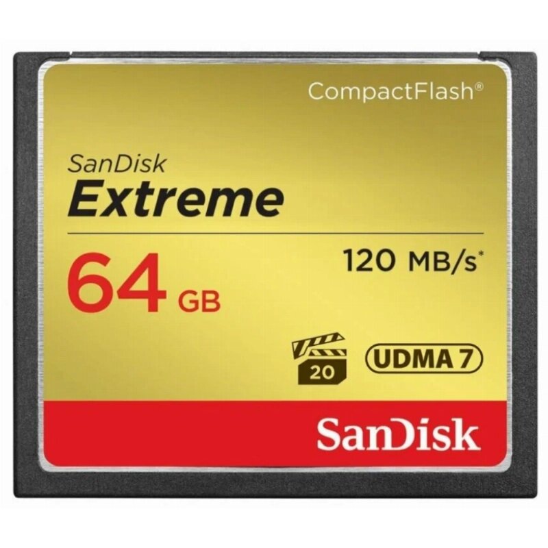Карта памяти SanDisk Extreme Pro Compact Flash 64 ГБ, SDCFXSB-064G-G46