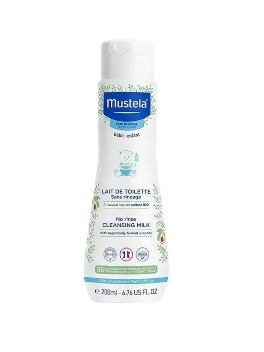 Молочко Mustela Bebe Очищающее молочко No Rinse с авокадо, 200 мл