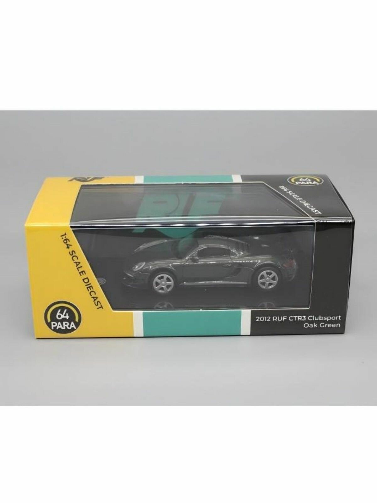 Машинка 64 PARA 1/64 Porsche 991 CTR3 997 Yellow Bird RUF Green Die-cast Alloy Car Model Collection Toy Gift
