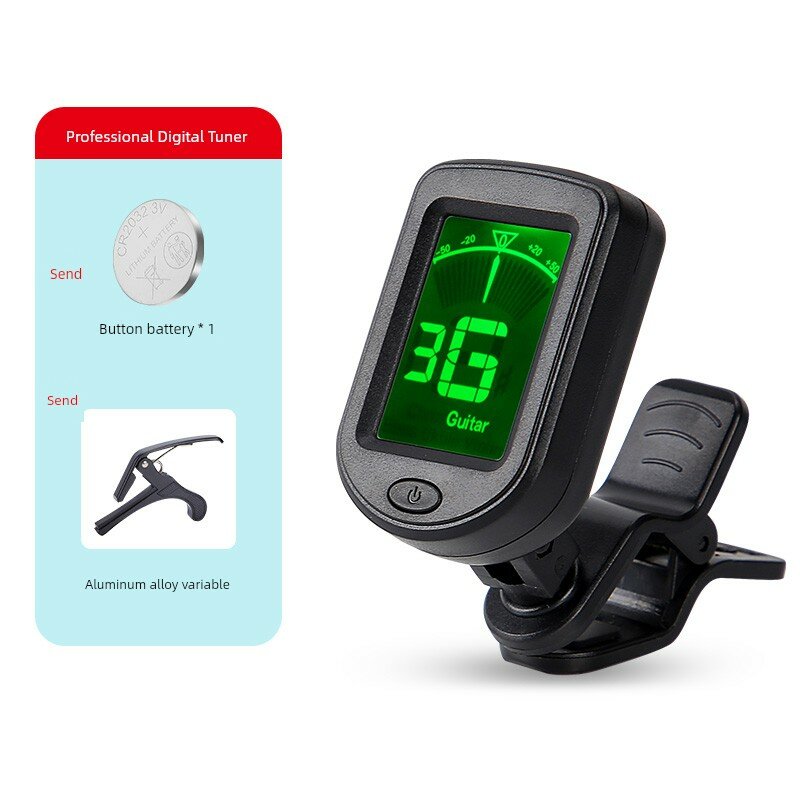 Умный гитарный тюнер с алюминиевым замком и батареей в комплекте для укулеле, акустической и классической гитары