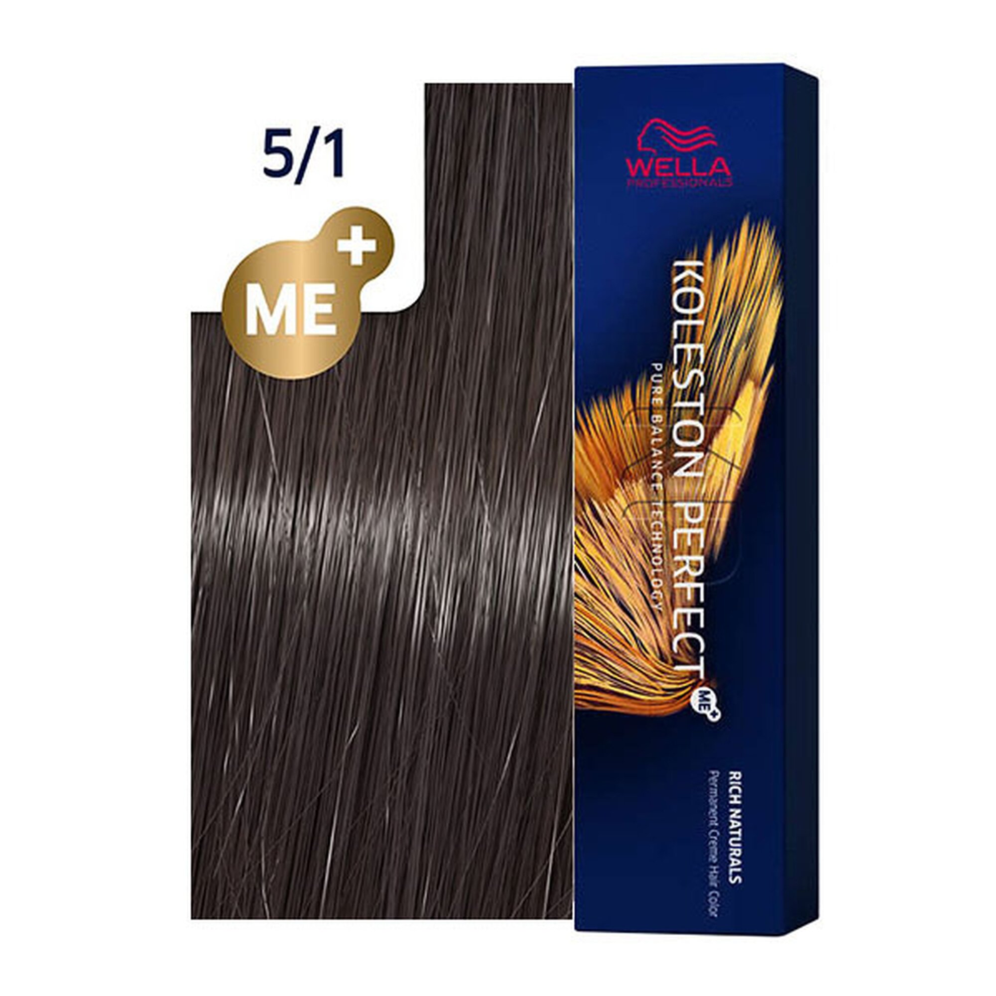 Wella /81650655/крем-краска Koleston Perfect Me+ Rich Naturals 5/1 шоколадное джелато для волос 60 мл