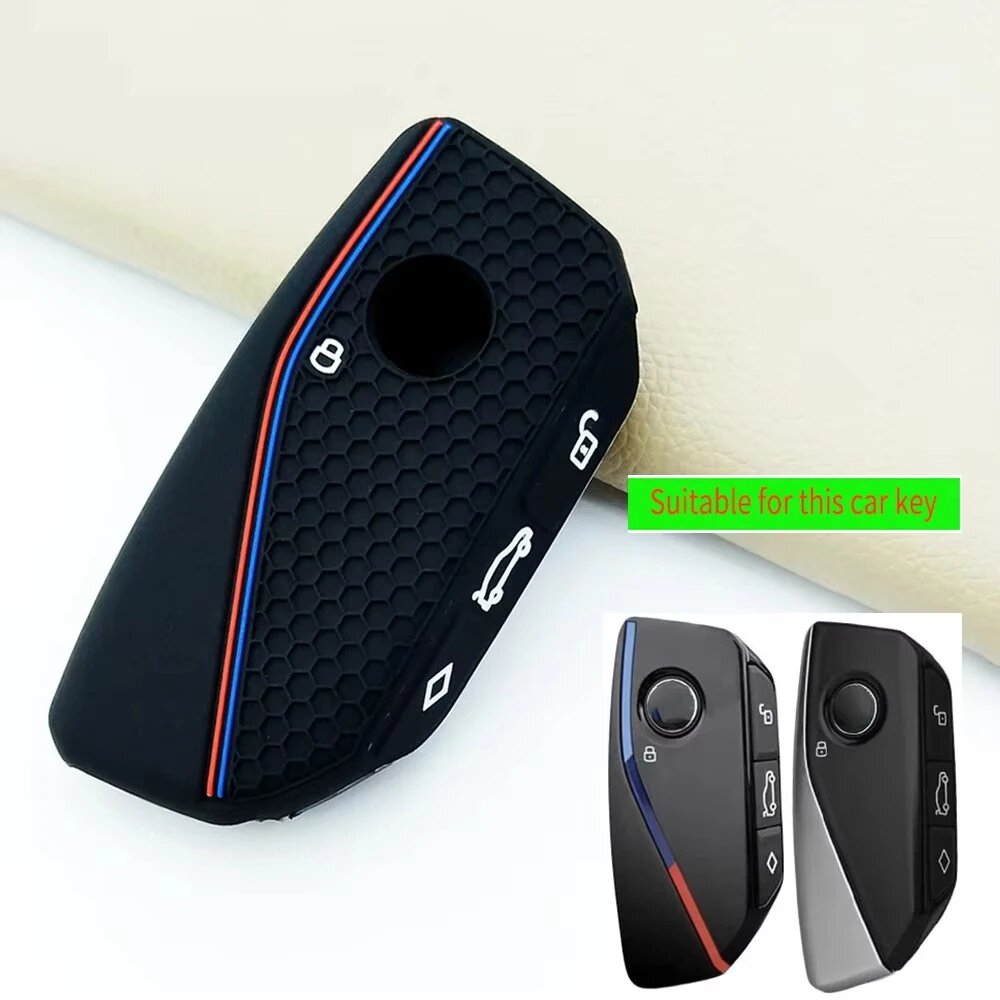 Силиконовый чехол для автомобильного ключа с дистанционным управлением для BMW X1 U11 I7 G70 X7 Lci 320i F20 U06 M3 Gtr X3 X5 X7 F48 2023 2024 Аксессуары