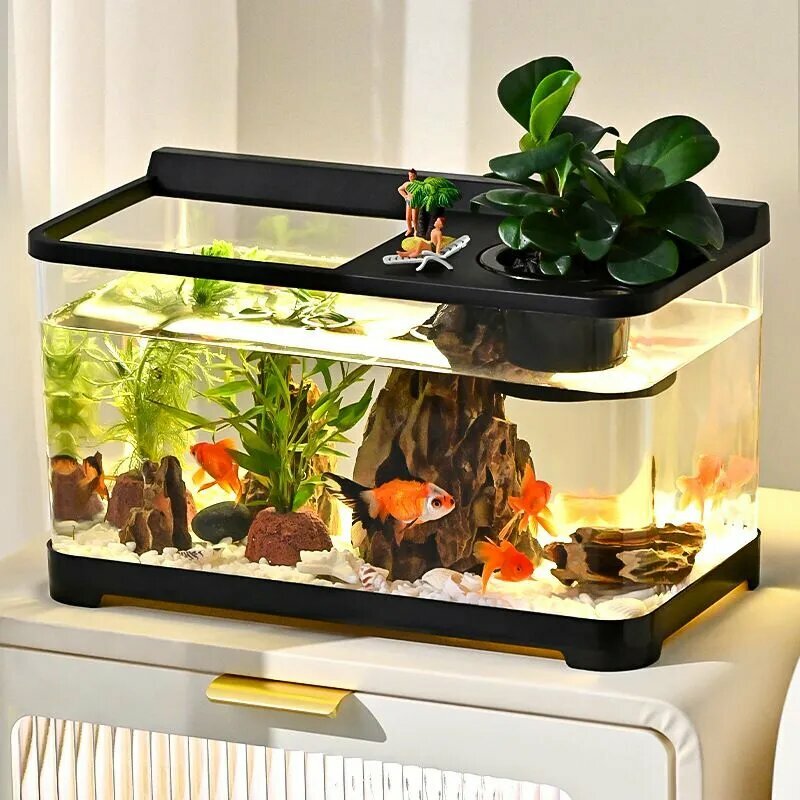 Аквариум "Panorama Light" 18, LED-подсветка, 18л черное, 39×21×22см