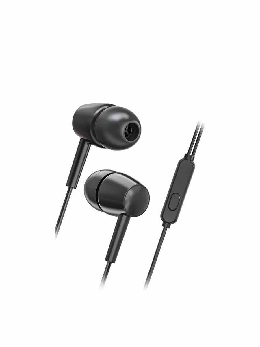 Проводные наушники, внутриканальная гарнитура Smartbuy S5, микрофон, пульт, черная
