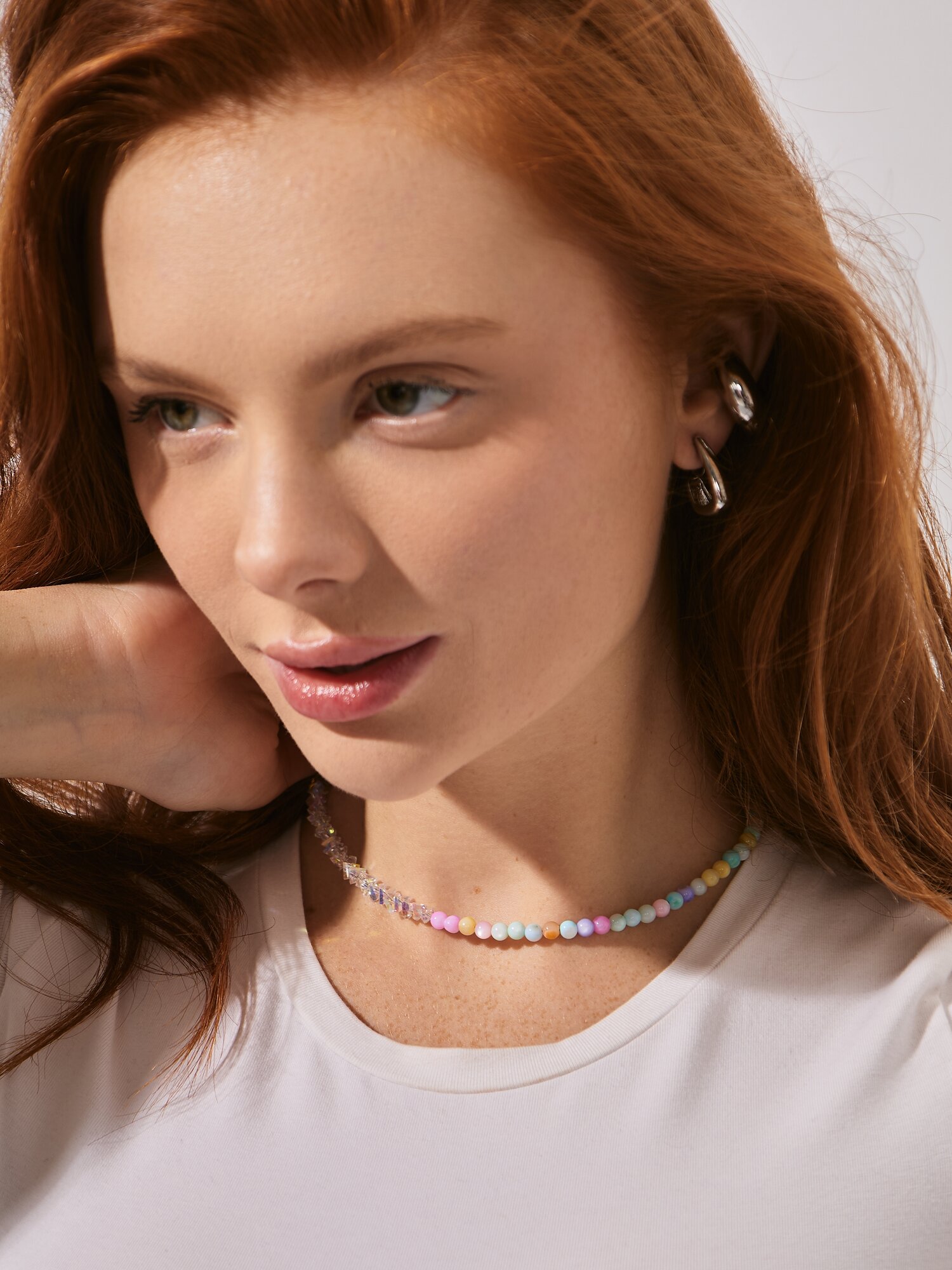 Чокер, кристалл, ракушка