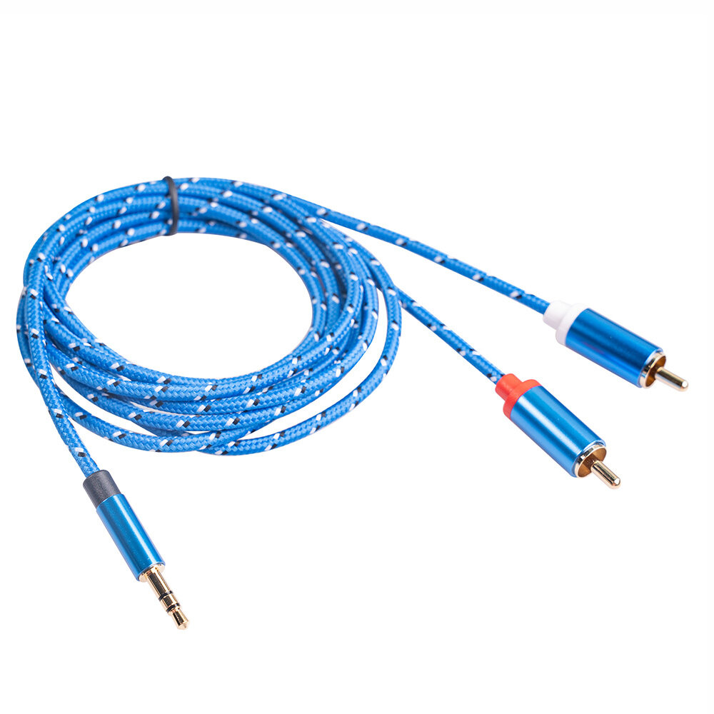 Кабель RCA 3,5 мм (штекер) на 2 RCA (штекер) для наушников, разветвитель, 1,8 м