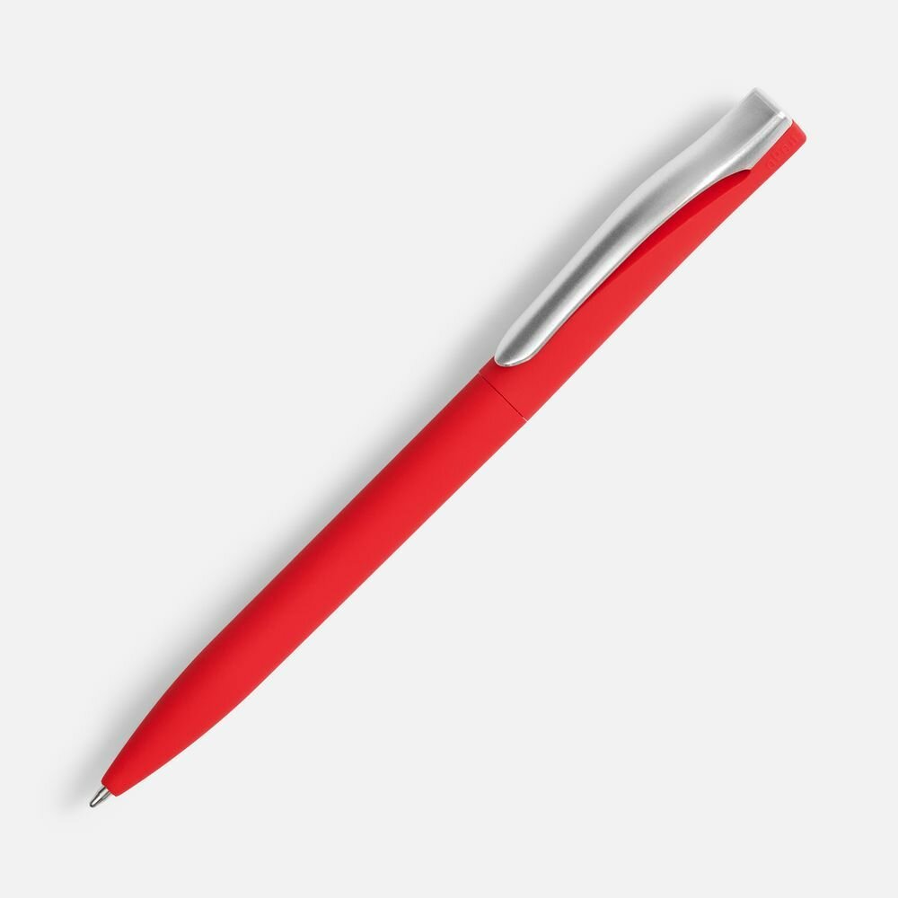 12 шт. Ручка шариковая Pin Soft Touch, красная, Open