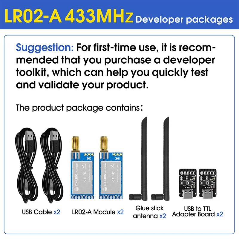 DX-SMART LR01 Модуль LoRa LR02 433 475Mhz Set