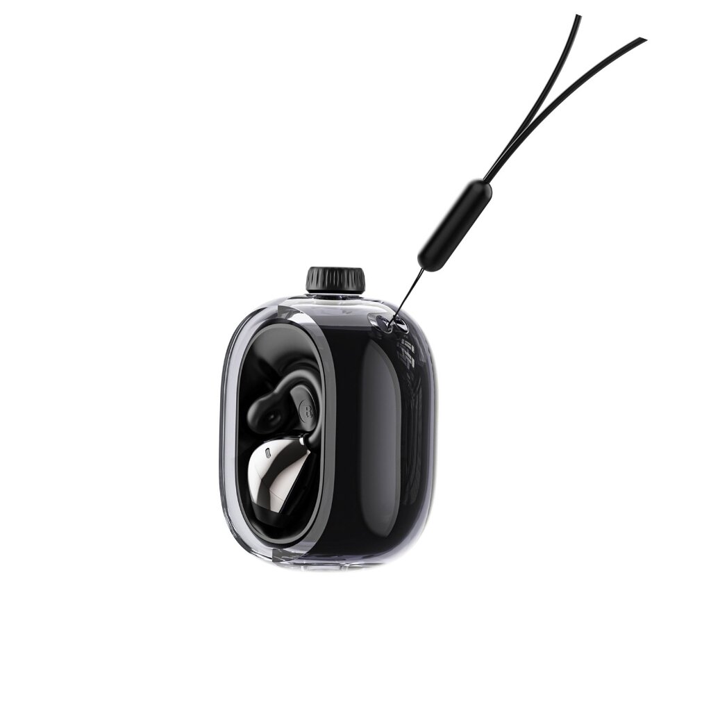 Наушники-переводчики JM47 с Bluetooth, зажимным креплением, черные.