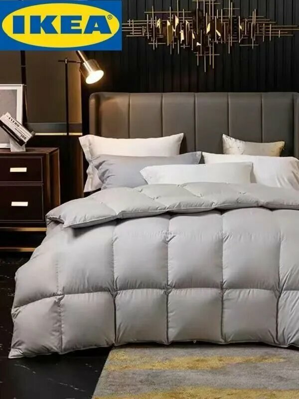 IKEA Одеяло Односпальный 200x220 см, Всесезонное, Зимнее, с наполнителем Искусственный пух, комплект из 1 шт