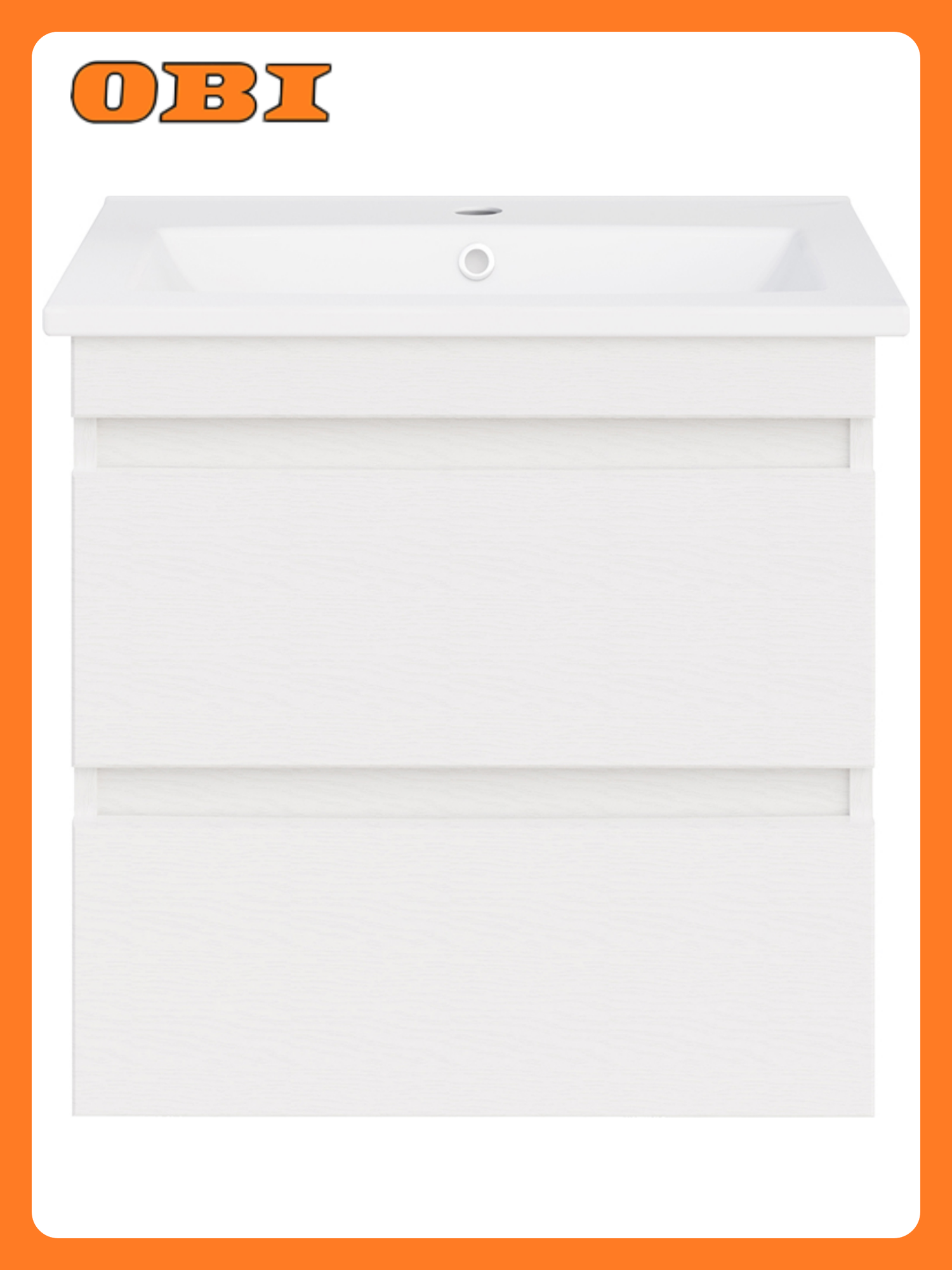 Тумба для ванной АСБ-Мебель "Лира 60", подвесная, белая, матовая, ЛДСП/МДФ