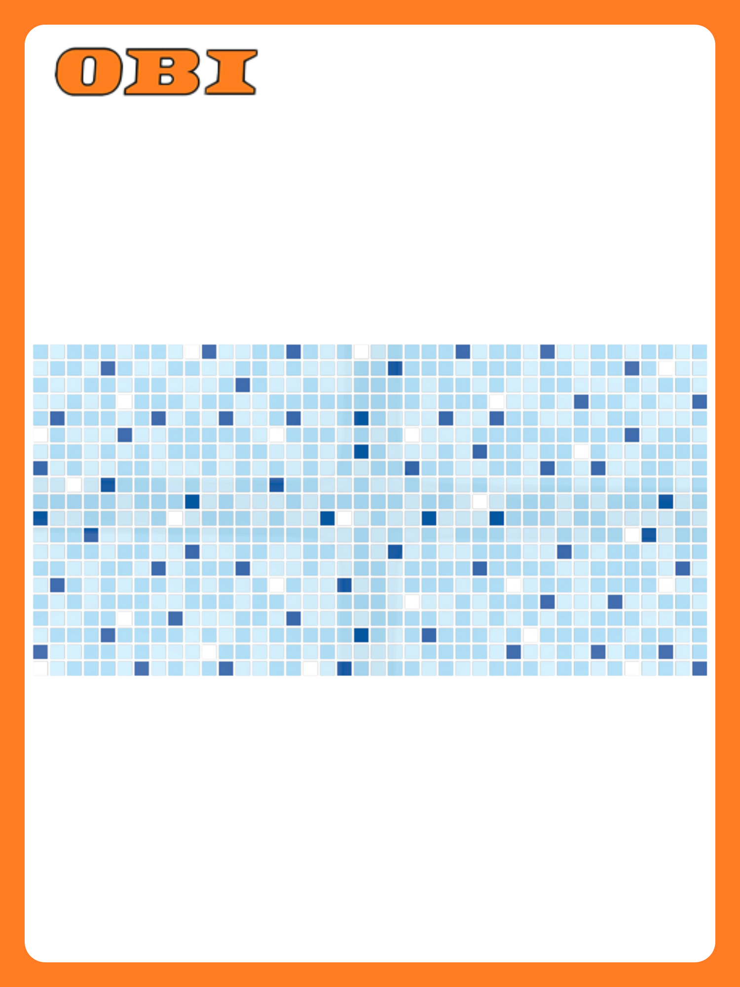 Панель ПВХ листовая 0,3мм мозаика "Микс синий"