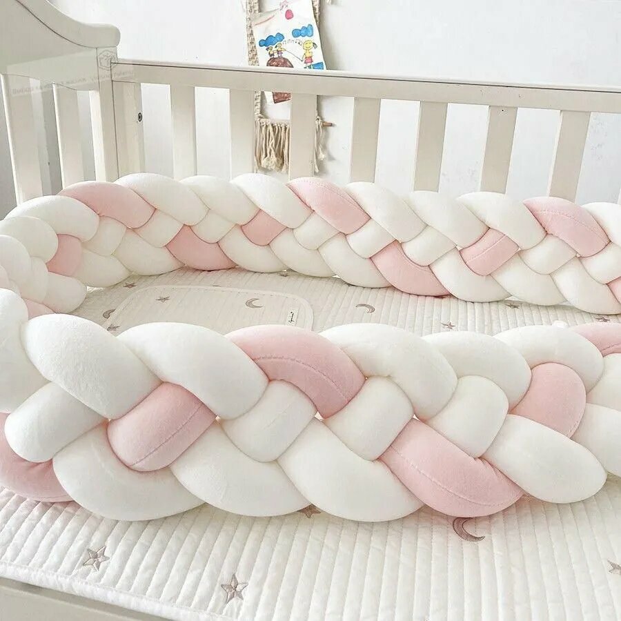 Бортики в кроватку для новорожденных Бортик Косичка В Кроватку 240x15CM