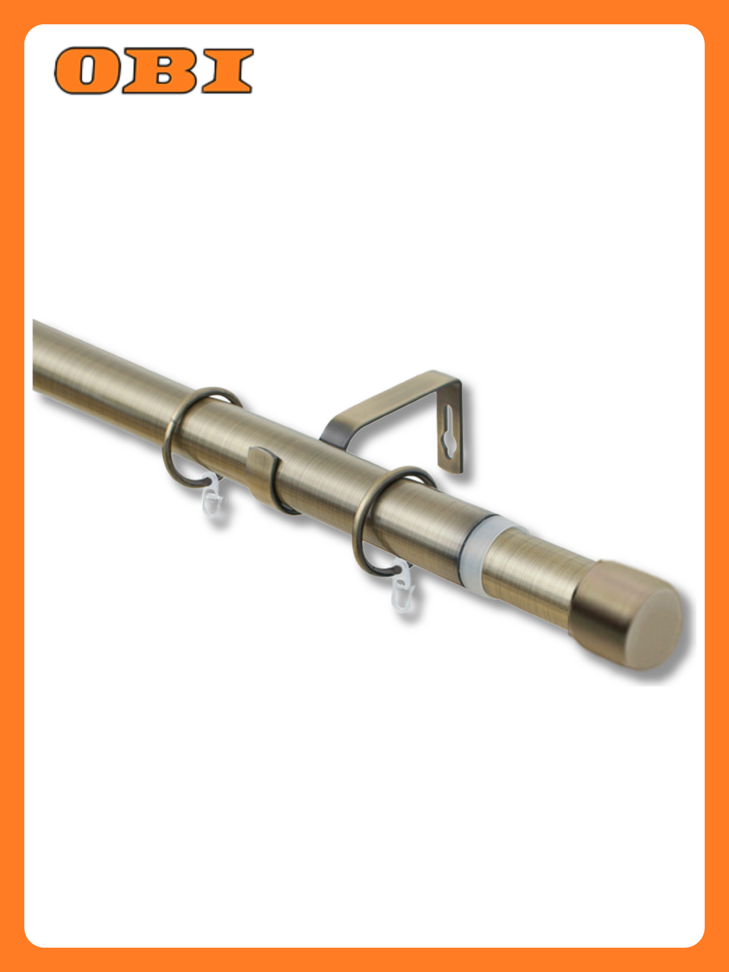 Карниз Arttex одинарный 16/19 мм телескоп 56.650 160/300 с металлическими кольцами