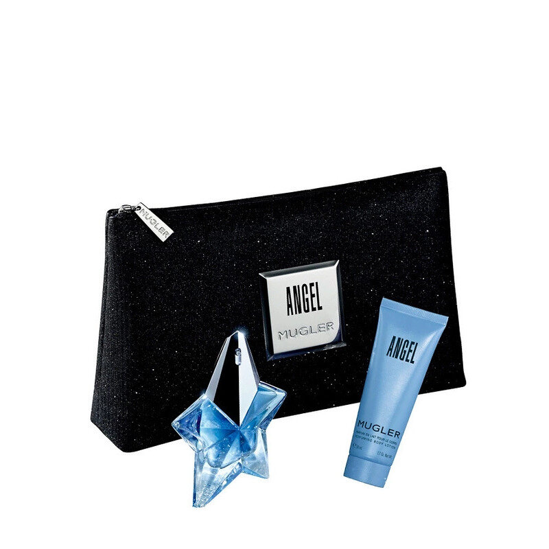 Mugler Angel набор парфюмерная вода + лосьон для тела + аксессуар 25 + 50 мл / Тьерри Мюглер Ангел