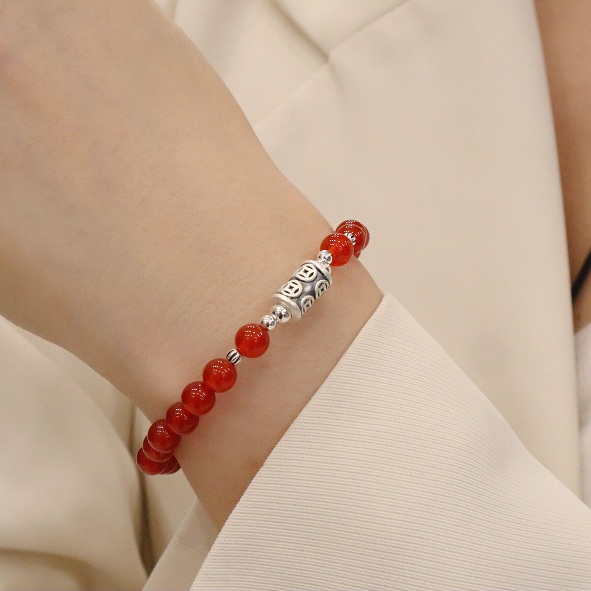 Браслет для гадания, YM Mall из агата с подвеской бамбука символизирует рост